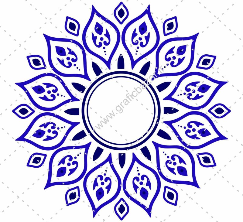 دانلود وکتور شمسه گل زیبا - گرافیک بازار