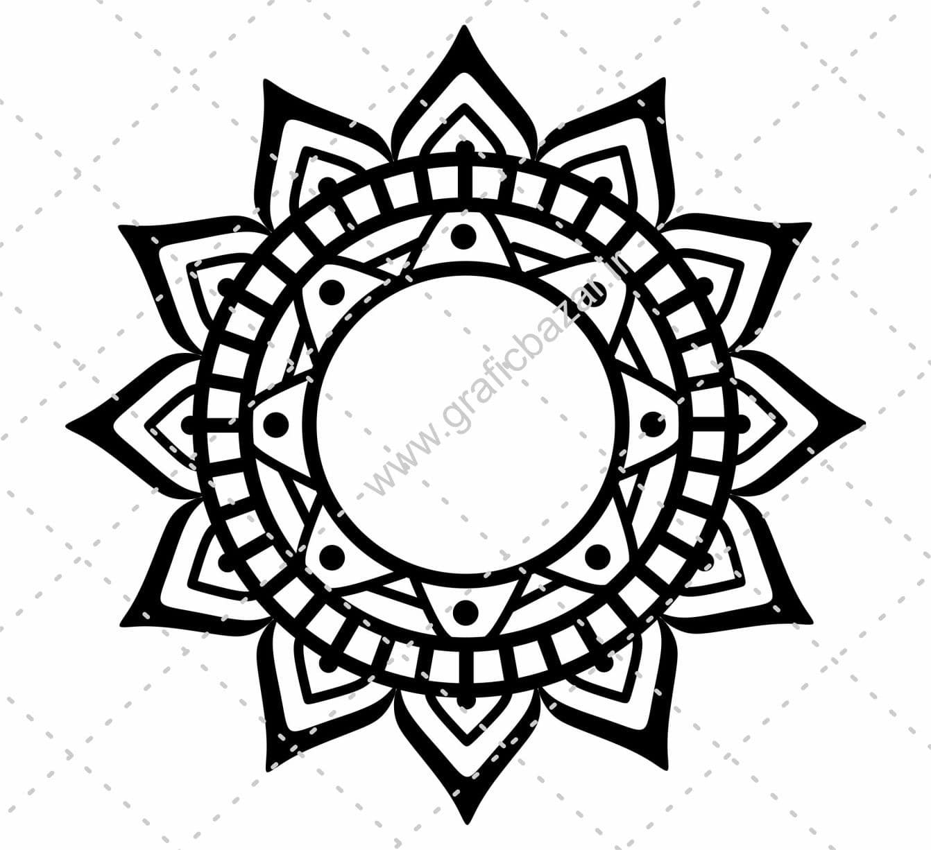 دانلود وکتور شمسه گل آفتاب گردان - گرافیک بازار