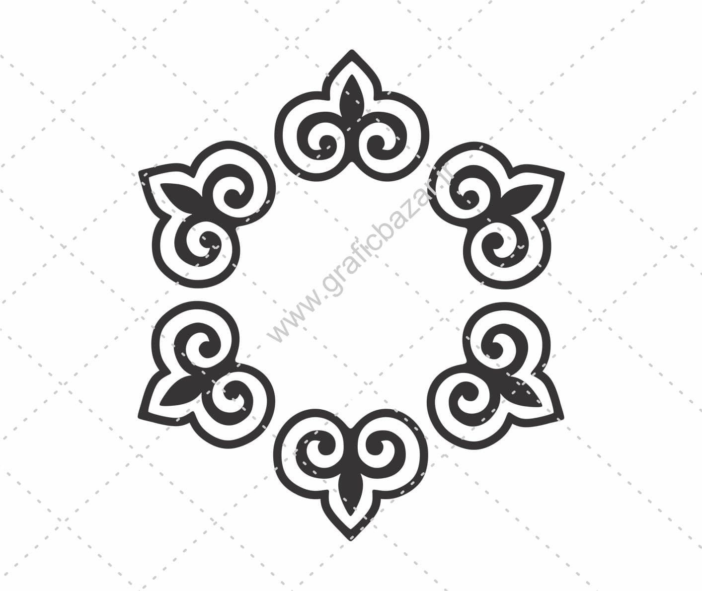 دانلود وکتور لوگو شمسه گل قلبی - گرافیک بازار