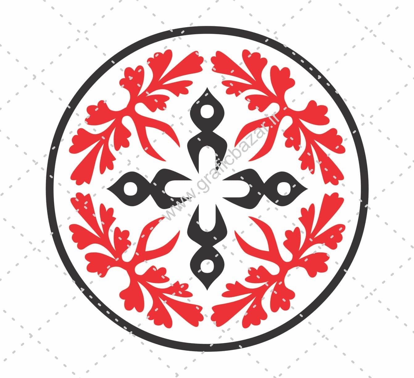 دانلود وکتور شمسه گل و دایره - گرافیک بازار