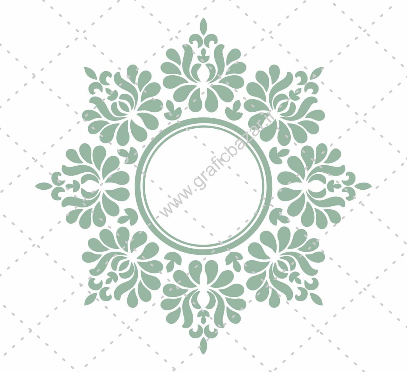 دانلود وکتور شمسه گل زیبا - گرافیک بازار