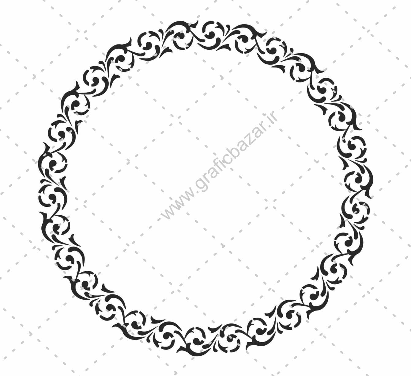 دانلود وکتور شمسه گل زنجیری - گرافیک بازار