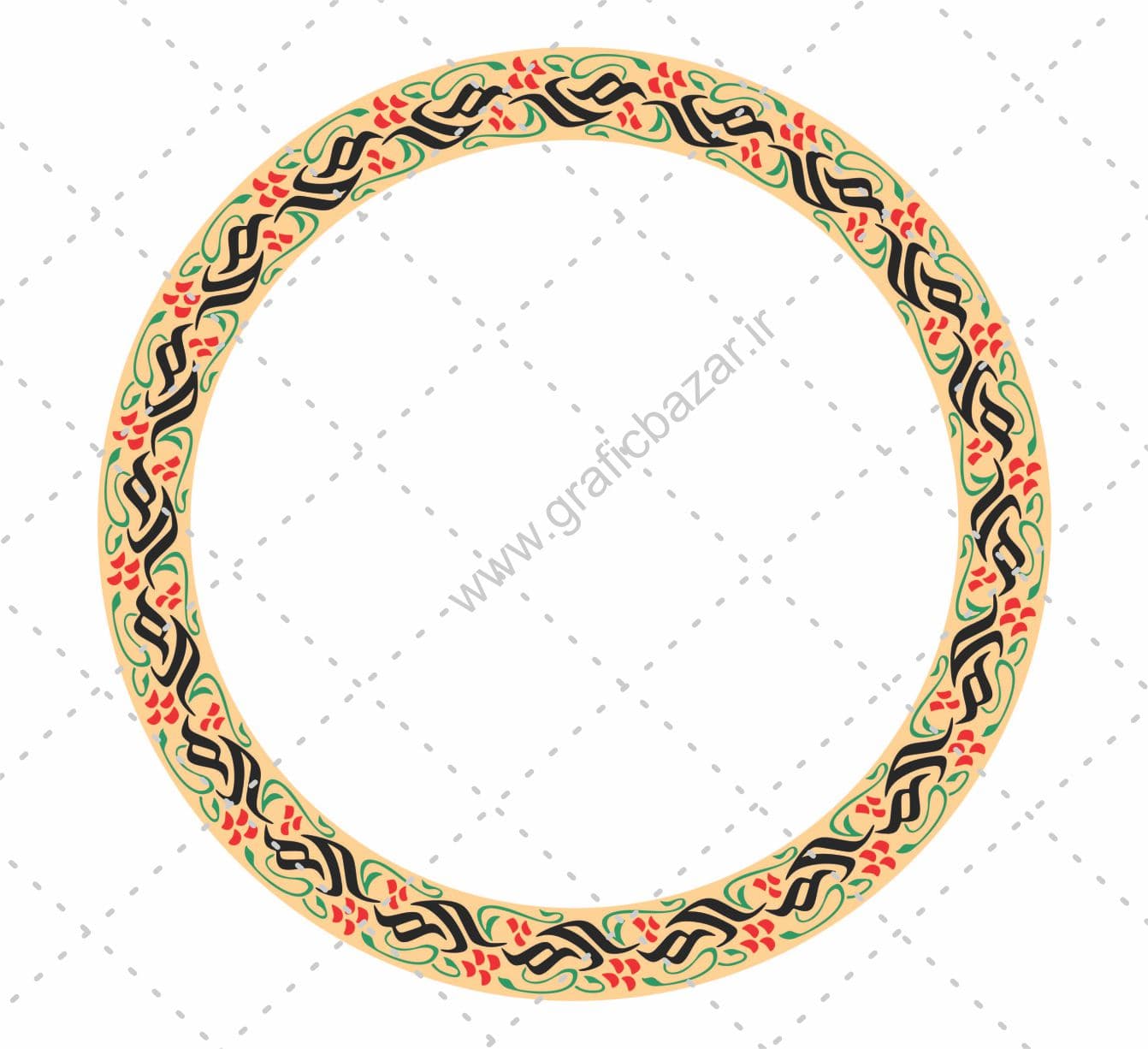 دانلود وکتور شمسه گل رنگارنگ - گرافیک بازار