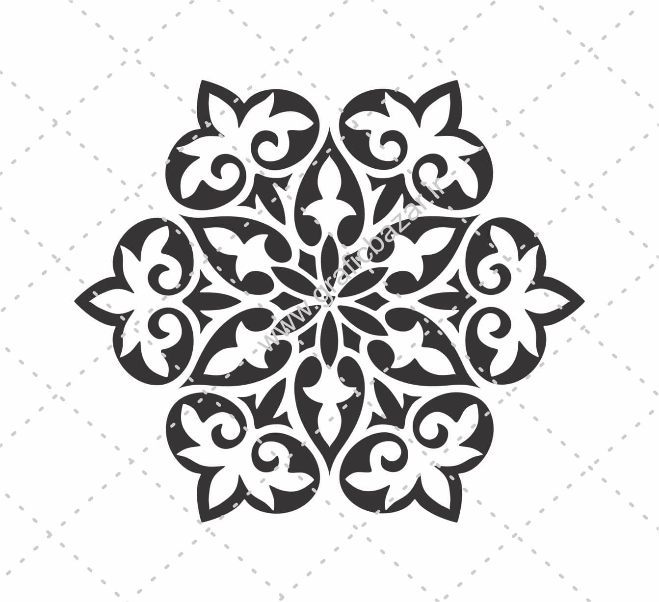 دانلود وکتور شمسه گل پفکی - گرافیک بازار